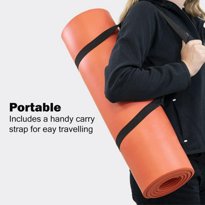UBUNG Yoga Mat Non Slip with Carry Strap 10mm Thick Exercise Mat for ...