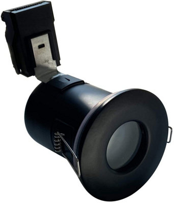 UEP IP65 GU10 MATT BLACK SHOWER DOWNLIGHT
