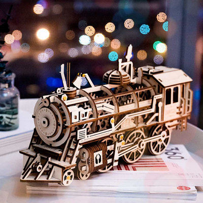 Ugears Locomotive Wooden Model Kit | DIY at B&Q