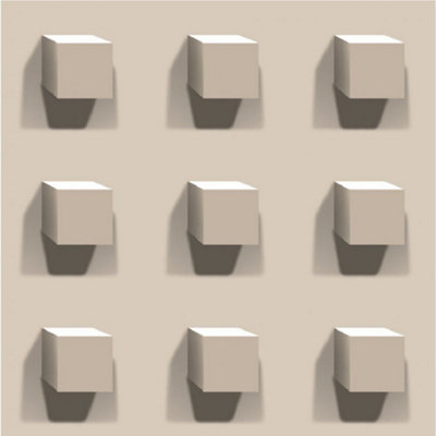 Ugepa Paste Wall Vinyl 3d Cube Effect Geometric Feature Wallpaper Non ...