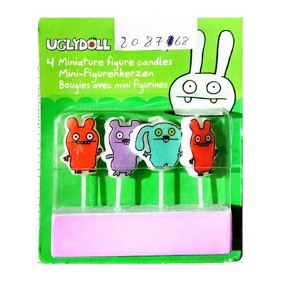 Ugly Dolls Minifigure Pick Candles (Pack of 4) Multicoloured (One Size)