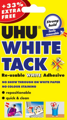UHU White Tack + Extra 33% pack of 4 43496