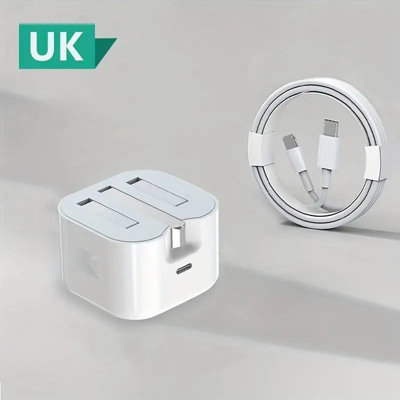UK, 25W for iPhone 15,14,13 Pro Type C Fast Charging Travel Wall ...