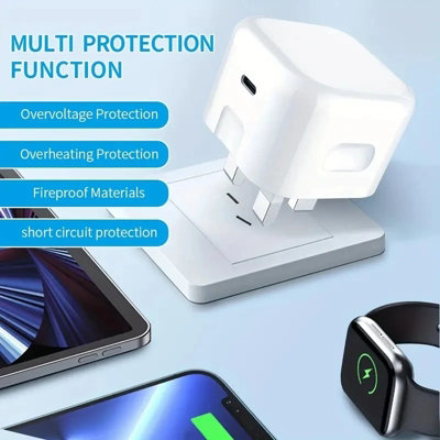 UK, 25W for iPhone 15,14,13 Pro Type C Fast Charging Travel Wall ...