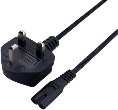 UK 3 Pin Plug to C7 Figure 8 Power Leads