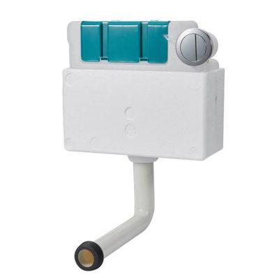 UK Bathrooms Essentials Pneumatic Dual Flush Concealed Cistern with Button