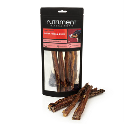 UK Beef Pizzles "Bully Sticks" (4PCS-24cm) Natural High Protein Low Fat ...