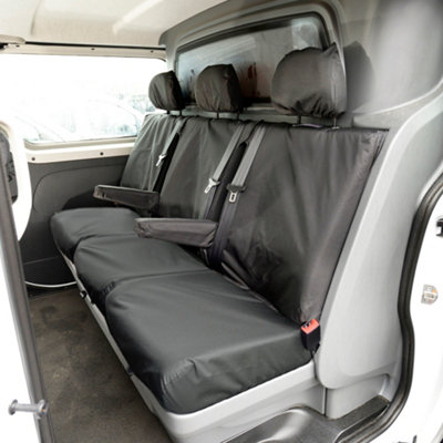 UK Custom Covers Citroen Dispatch 2016+ Black Rear Seat Covers ...