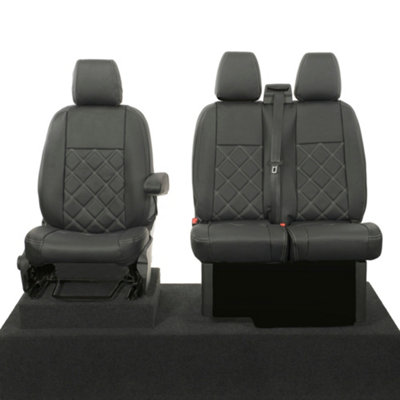 UK Custom Covers Double Diamond Bentley Stitch Leatherette Front Seat ...