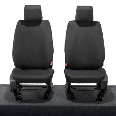 UK Custom Covers Ford Transit Connect 2014+ Black Front Seat Covers - 2 ...