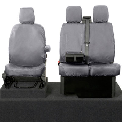 UK Custom Covers Ford Transit Van Mk8/Mk9 2014+ Grey Front Seat Covers ...