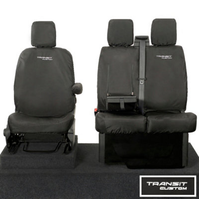 UK Custom Covers Front Seat Covers With Transit Custom Embroidery - To ...