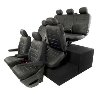 UK Custom Covers Leatherette All Seat Covers - To Fit VW Transporter T6 ...
