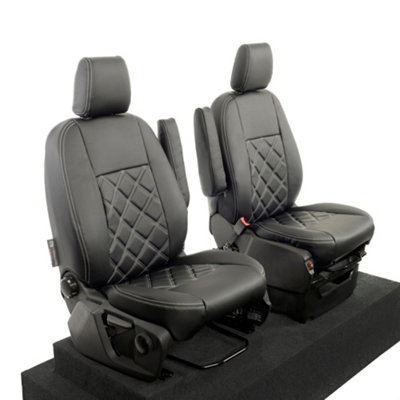 UK Custom Covers Leatherette Front Seat Covers (Single/Single) - To Fit ...