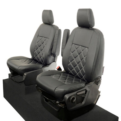 UK Custom Covers Leatherette Front Seat Covers (Single/Single) - To Fit ...