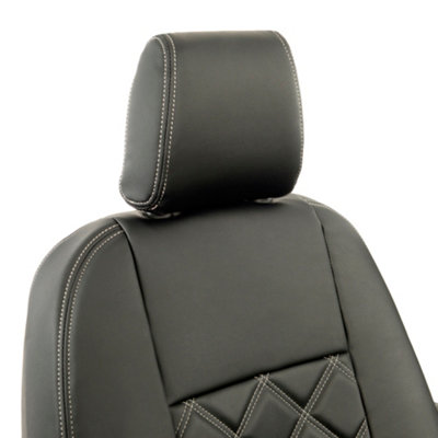 UK Custom Covers Leatherette Front Seat Covers (Single/Single) - To Fit ...