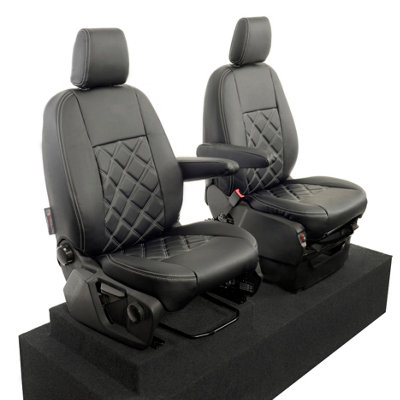 UK Custom Covers Leatherette Front Seat Covers (Single/Single) - To Fit ...