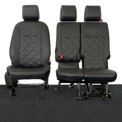 UK Custom Covers Leatherette Front Seat Covers - To Fit Ford Transit ...
