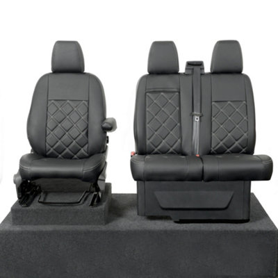 UK Custom Covers Leatherette Front Seat Covers - To Fit Ford Transit ...