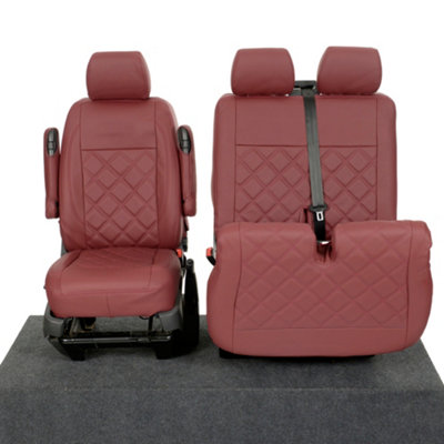 UK Custom Covers Leatherette Front Seat Covers - To Fit VW Transporter ...