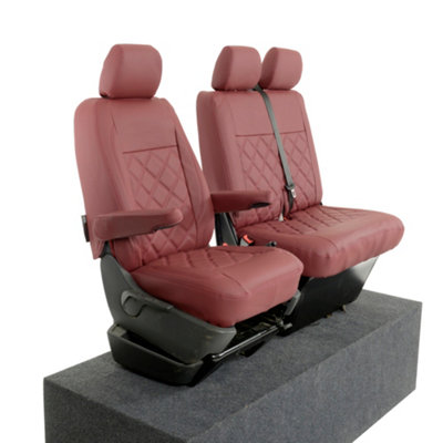 UK Custom Covers Leatherette Front Seat Covers - To Fit VW Transporter ...