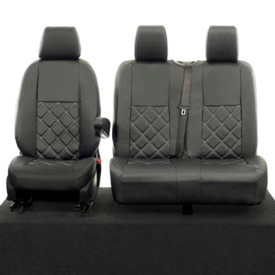UK Custom Covers Leatherette Front Seat Covers With Armrests - To Fit ...