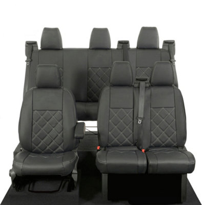 UK Custom Covers Leatherette Front (Single/Double) & Rear Seat Covers ...