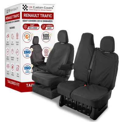 UK Custom Covers Tailored Front Seat Covers - To Fit Renault Trafic ...