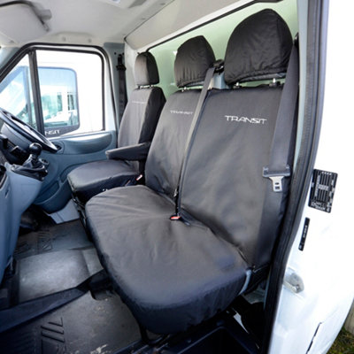 UK Custom Covers Tailored Front Seat Covers With 'Transit' Embroidery ...