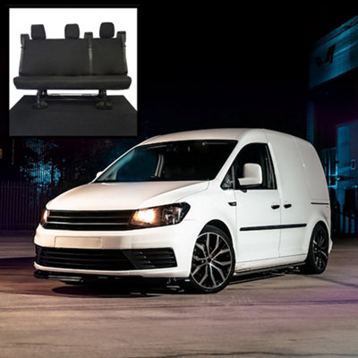 UK Custom Covers VW Caddy 2008-2020 Black 2nd Row Seat Covers - 3 Seats ...