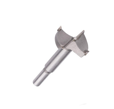 UK Drills 1 x 50.0mm New Forstner Bit Wood Hole Cutter Round Shank TCT Tip