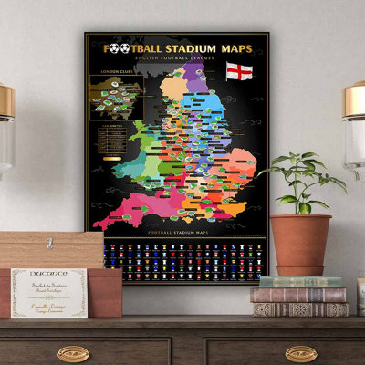 UK Football Stadium Scratch Map | DIY at B&Q