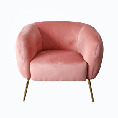 UK HomeLiving Borchester Armchair Dusty Pink