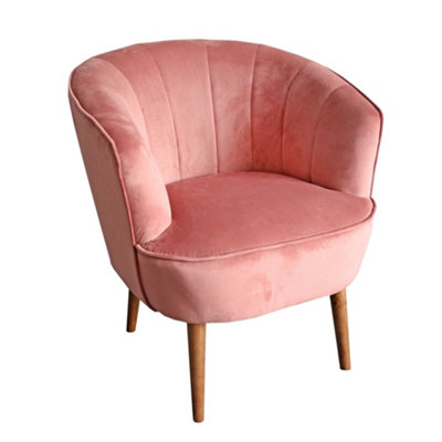 UK HomeLiving Lanford Armchair Dusty Pink