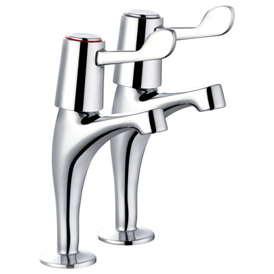UK Homeliving Trisen High Neck Lever Pillar Taps