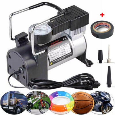 UK Plug 12V Portable Heavy Duty 150 PSI Electric Air Compressor Pump ...