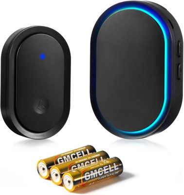 UK plug doorbell wireless household battery type DC remote control ...