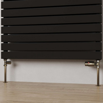 UK Radiators 1/2BSP 10mm Straight Antique Brass Modern Thermostatic ...