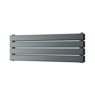 UK Radiators 1286BTU H272mm x W800mm Anthracite Flat Tube Horizontal ...