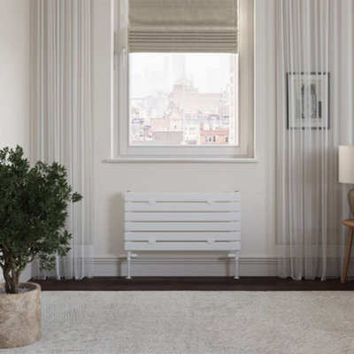 UK Radiators 1300BTU H408mm x W800mm White Flat Tube Horizontal ...