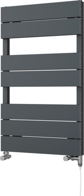 UK RADIATORS 1423BTU H850MM X W500MM ANTHRACITE FLAT TUBE STANDARD ...