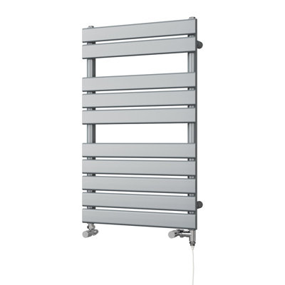 UK Radiators 1447BTU H816mm x W500mm Silver Flat Tube Designer Dual ...