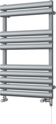 UK Radiators 1447BTU H825mm x W500mm Silver Elliptical Tube Standard ...