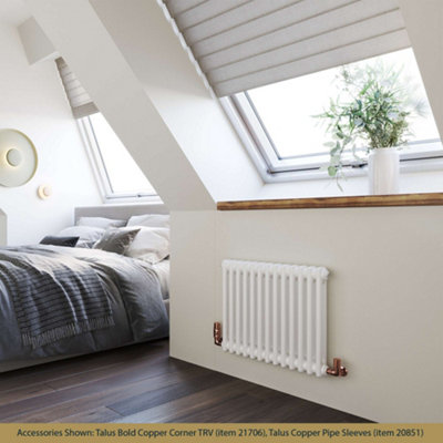 UK Radiators 1713BTU H500mm x W592mm White 2 Column Horizontal ...