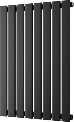 UK Radiators 1730BTU H800mm x W544mm Black Flat Tube Horizontal ...