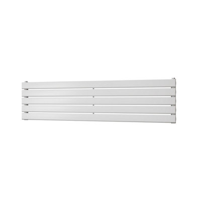 UK Radiators 1805BTU H340mm x W1400mm White Flat Tube Horizontal ...