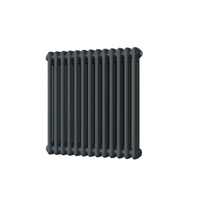 UK Radiators 2030BTU H600mm x W592mm Anthracite 2 Column Horizontal ...