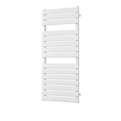 UK Radiators 2102BTU H1156mm x W500mm White Flat Tube Designer Heated ...