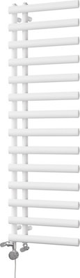 UK Radiators 2279BTU H1592mm x W500mm White Elliptical Tube Designer ...