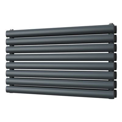 UK Radiators 2310BTU H464mm x W800mm Anthracite Elliptical Tube ...